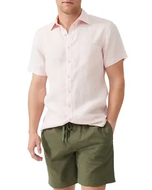 Rodd & Gunn Palm Beach Short Sleeve Slim Fit Shirt Rosewater