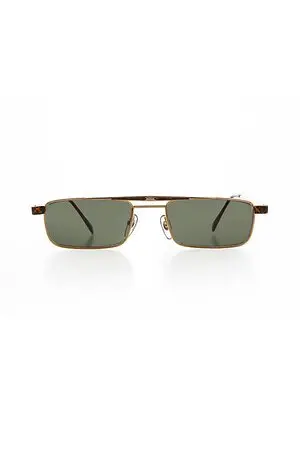 SUNGLASS MUSEUM Vintage Duke Slim Aviator Sunglasses - Brown