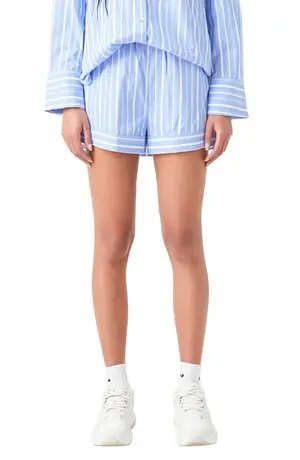 GREY LAB Stripe Cotton Shorts