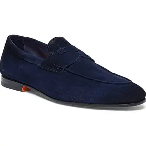 Santoni Carlos Penny Loafer - Blue