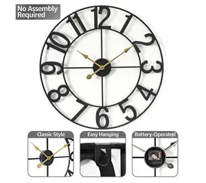 SORBUS Decorative 16-inch Numeral Wall Clock