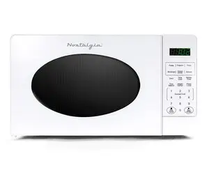 NOSTALGIA Retro 0.7 Cu Ft. Countertop Microwave Oven, White - One-color