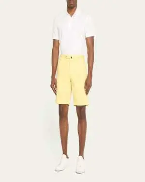 Incotex Chinolino Straight Leg Shorts - Giallo