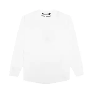 Palm Angels Double Logo Over Long-sleeve Tee /fuchsia - White