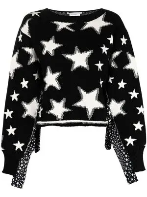 Stella McCartney Star-motif Knitted Jumper - Black