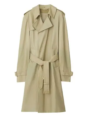 Burberry Detachable-collar Leather Trench Coat