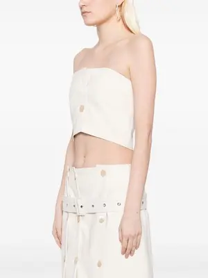 Rokh Button-embellished Cropped Top