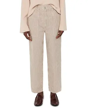 Whistles Tessa Striped Trousers - Brown/multi