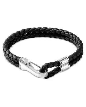 John Hardy Sterling Silver And Leather Bracelet - Black