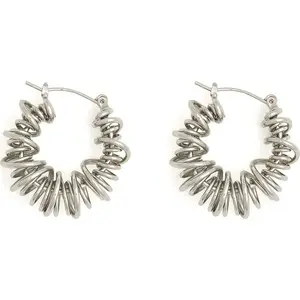 PETIT MOMENTS Riele Spiral Hoop Earrings - Silver