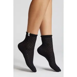 UGG UGG(r) Adabella Pointelle Quarter Socks Black