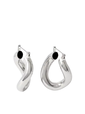 LAURA LOMBARDI Anima Platinum-plated Hoop Earrings - Silver