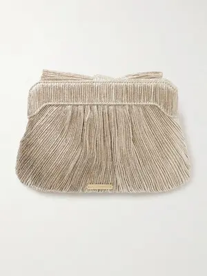 LOEFFLER RANDALL Rayne Bow-embellished Clutch - Gold