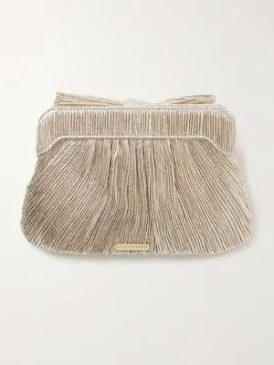 LOEFFLER RANDALL Rayne Bow-embellished Clutch - Gold