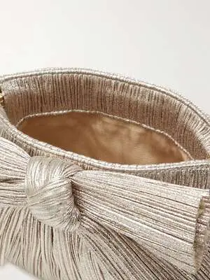LOEFFLER RANDALL Rayne Bow-embellished Clutch - Gold