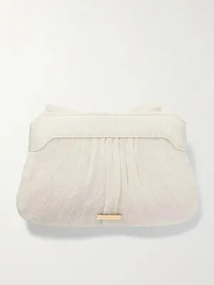 LOEFFLER RANDALL Rayne Bow-embellished Clutch - Neutrals