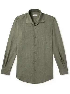 Men's Green Linen Shirts