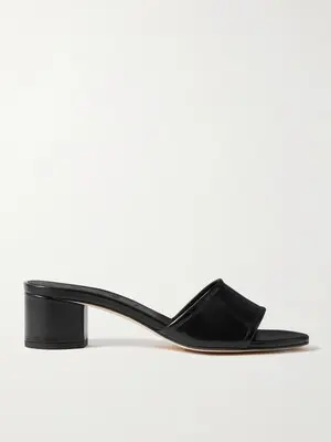 AeydĒ Jovia Leather Mules - Black
