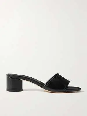 AeydĒ Jovia Leather Mules - Black