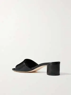 AeydĒ Jovia Leather Mules - Black