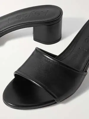 AeydĒ Jovia Leather Mules - Black