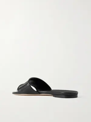 AeydĒ Sumi Leather Slides - Black