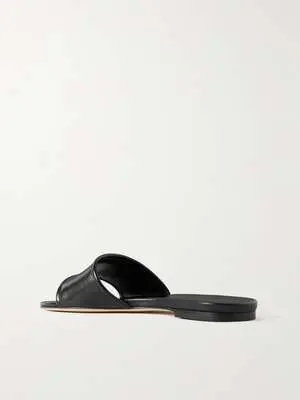 AeydĒ Sumi Leather Slides - Black