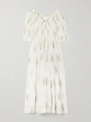 DÔEN - Ischia Floral-print Organic Cotton-voile Midi Dress