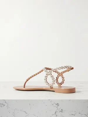 AQUAZZURA Almost Bare Crystal-embellished Sandals - Pink