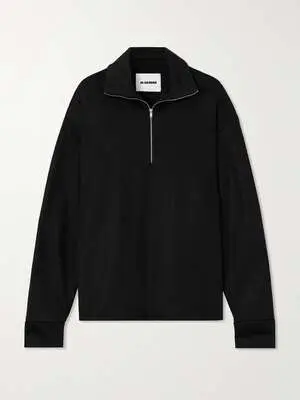 JIL SANDER Jersey Half-zip Sweatshirt