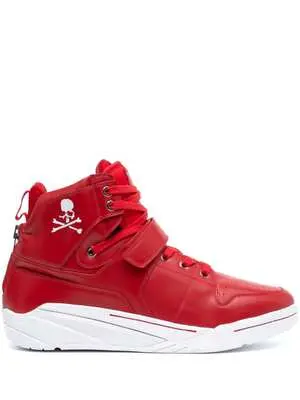 MASTERMIND WORLD Skull-print Leather Sneakers