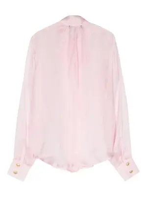 HEBE STUDIO Pussy-bow Silk Shirt