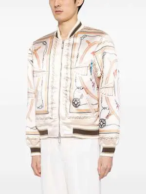Rhude X Nautica Satin Bomber Jacket
