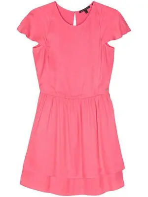 Armani Exchange Flared Layered-skirt Dress - Pink