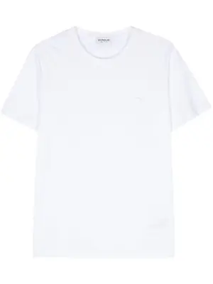 DONDUP Logo-embroidered Cotton T-shirt - White