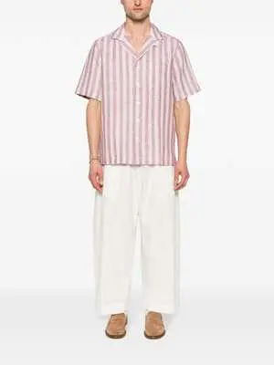 LARDINI Striped Linen Shirt