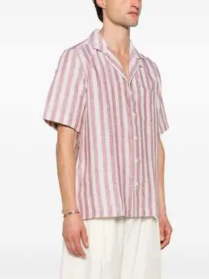 LARDINI Striped Linen Shirt