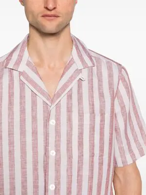 LARDINI Striped Linen Shirt