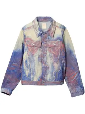 Camper Swirl-print Denim Jacket - Blue