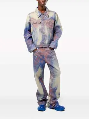 Camper Swirl-print Denim Jacket - Blue