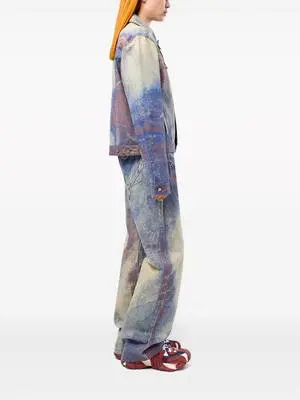 Camper Swirl-print Denim Jacket - Blue