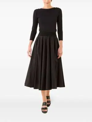 AGNÈS B. Pleated Midi Skirt
