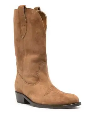 VIA ROMA 15 Suede Cowboy Boots