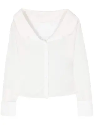 Jacquemus La Chemise Brezza Off-shoulder Shirt - White