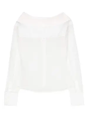 Jacquemus La Chemise Brezza Off-shoulder Shirt - White