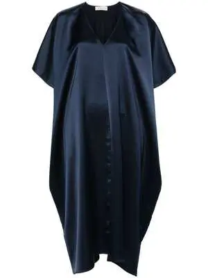 BLANCA VITA Satin Shift Midi Dress