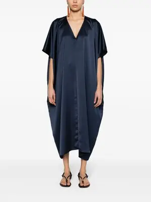 BLANCA VITA Satin Shift Midi Dress