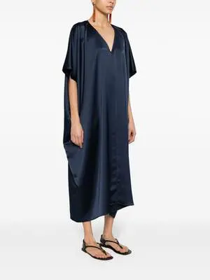 BLANCA VITA Satin Shift Midi Dress