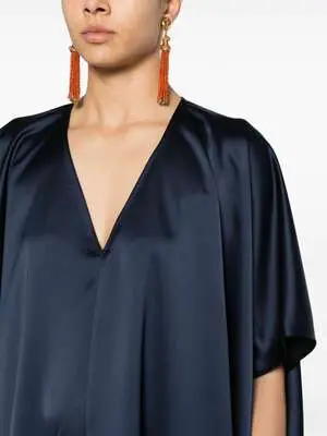 BLANCA VITA Satin Shift Midi Dress