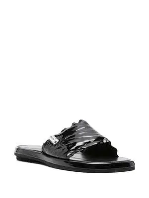 Premiata Patent Leather Slides - Black